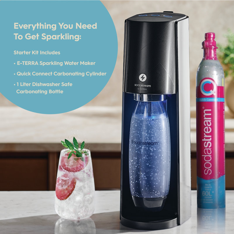 Sodastream E-Terra Sparkling Water Maker With Co2 And Dws Bottle & Reviews | Wayfair